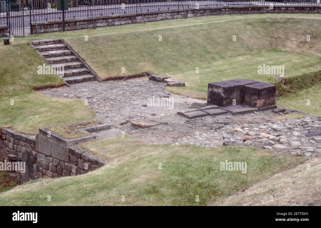 Remains of a Roman defensive fortification known as Hadrian’s Wall ...