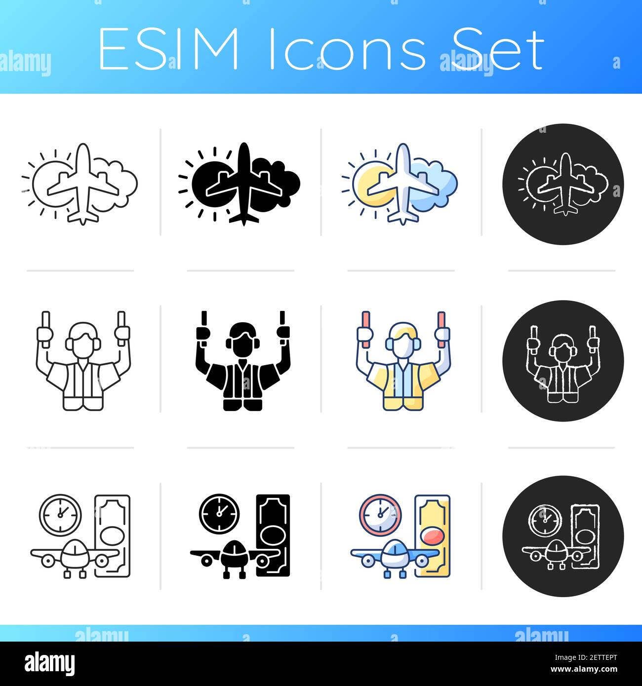 Aviation icons set Stock Vector Image & Art - Alamy