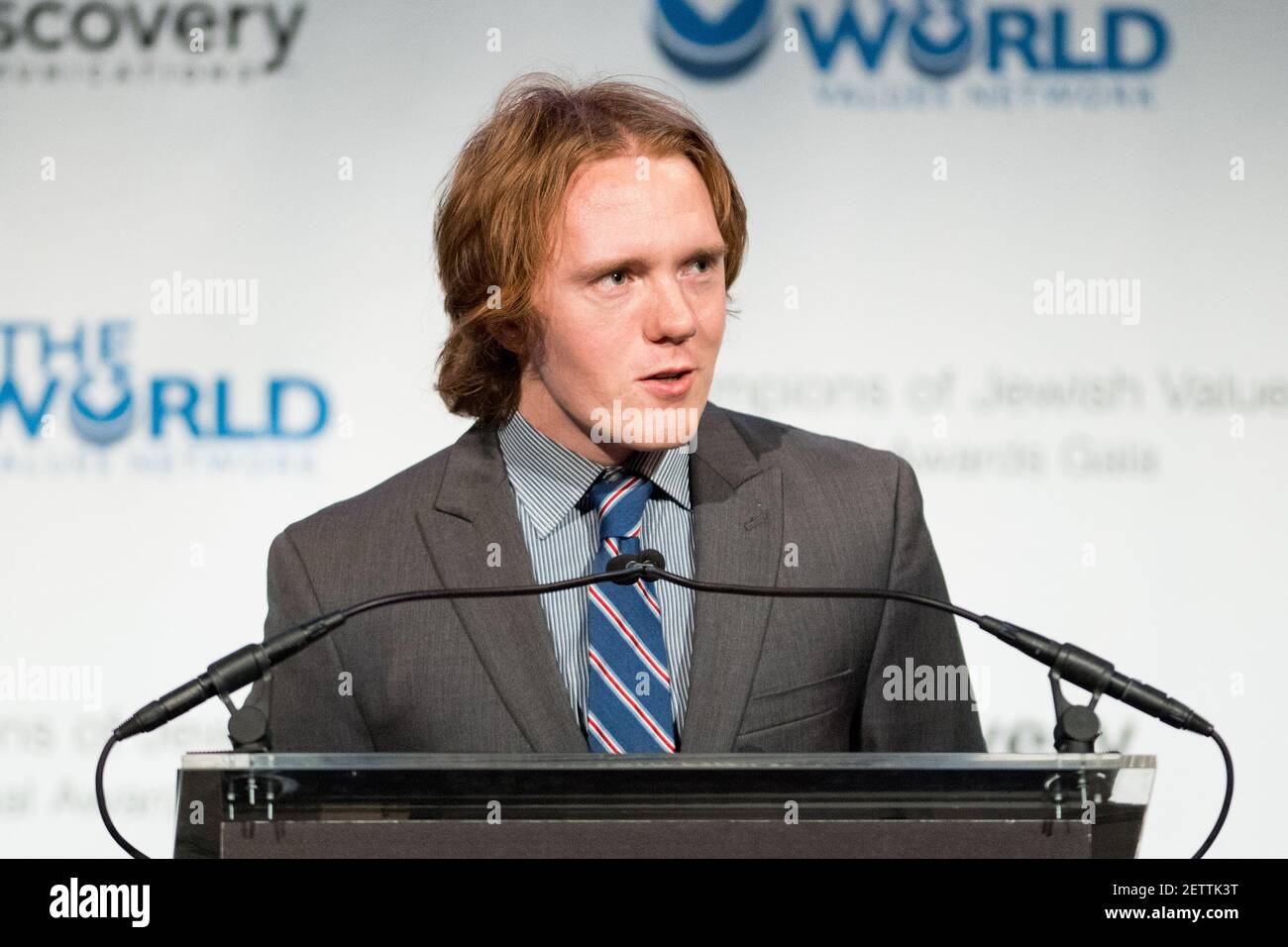 Derek Black speaking at the Champions of Jewish Values International ...