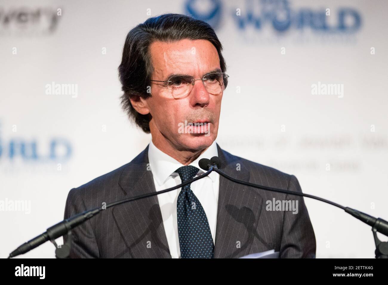 Jose Maria Aznar, Former Prime Minister of Spain, speeaking at the ...