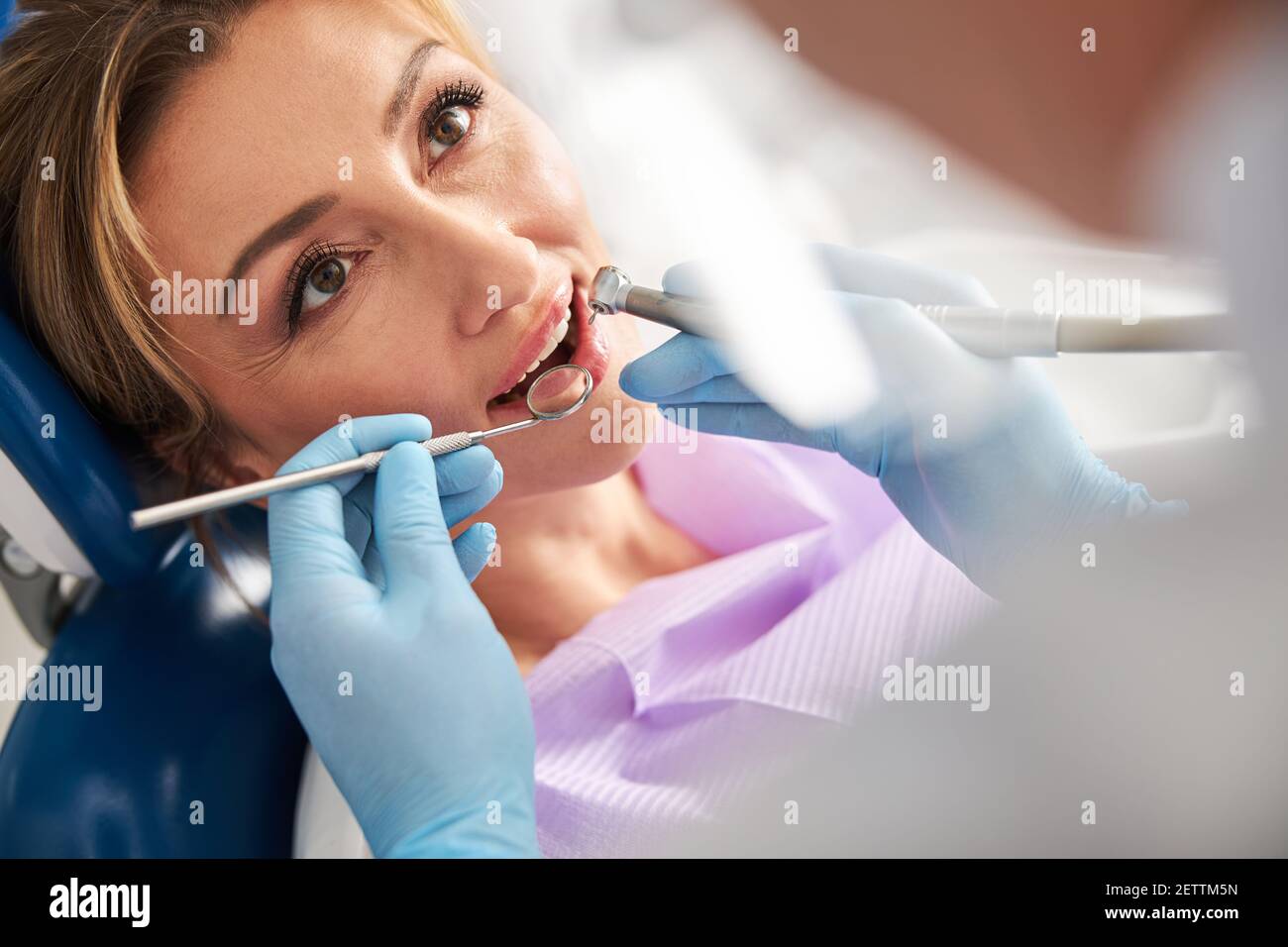 Female stomatologist using dental hi-res stock photography and images ...
