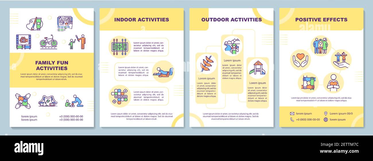 Family fun activities brochure template Stock Vector Image & Art - Alamy