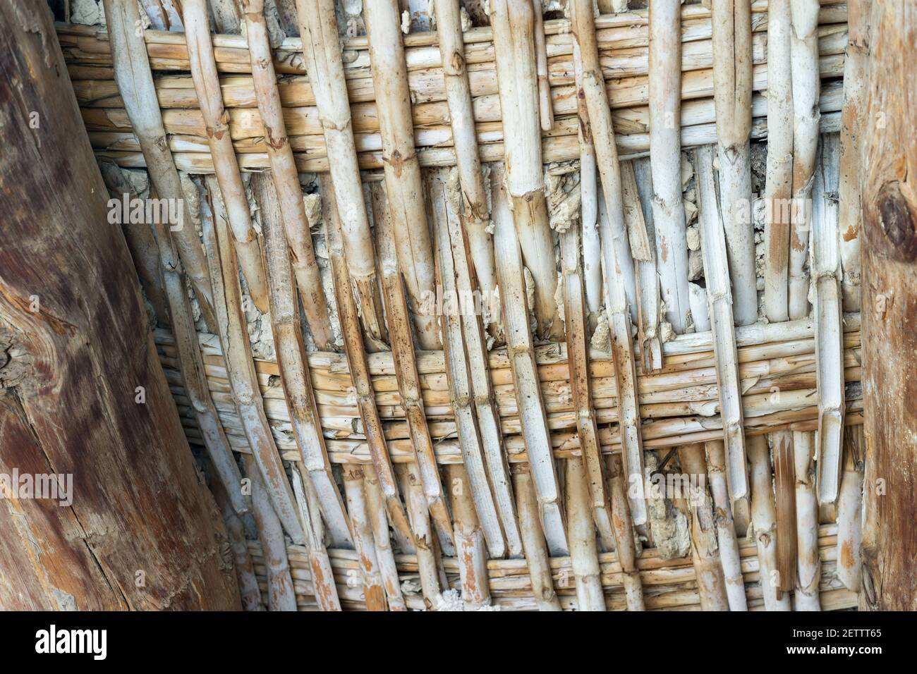 roof of reeds and plaster Stock Photo - Alamy
