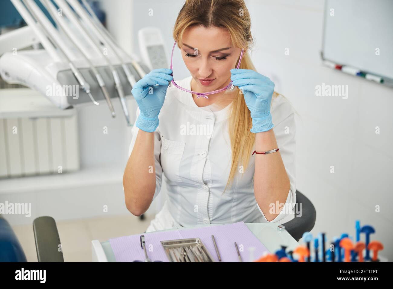 Plastic face shield on hi-res stock photography and images - Alamy