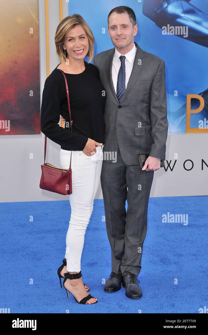 (L-R) Sonya Walger and Allan Heinberg arrives at the "Wonder Woman" Los ...