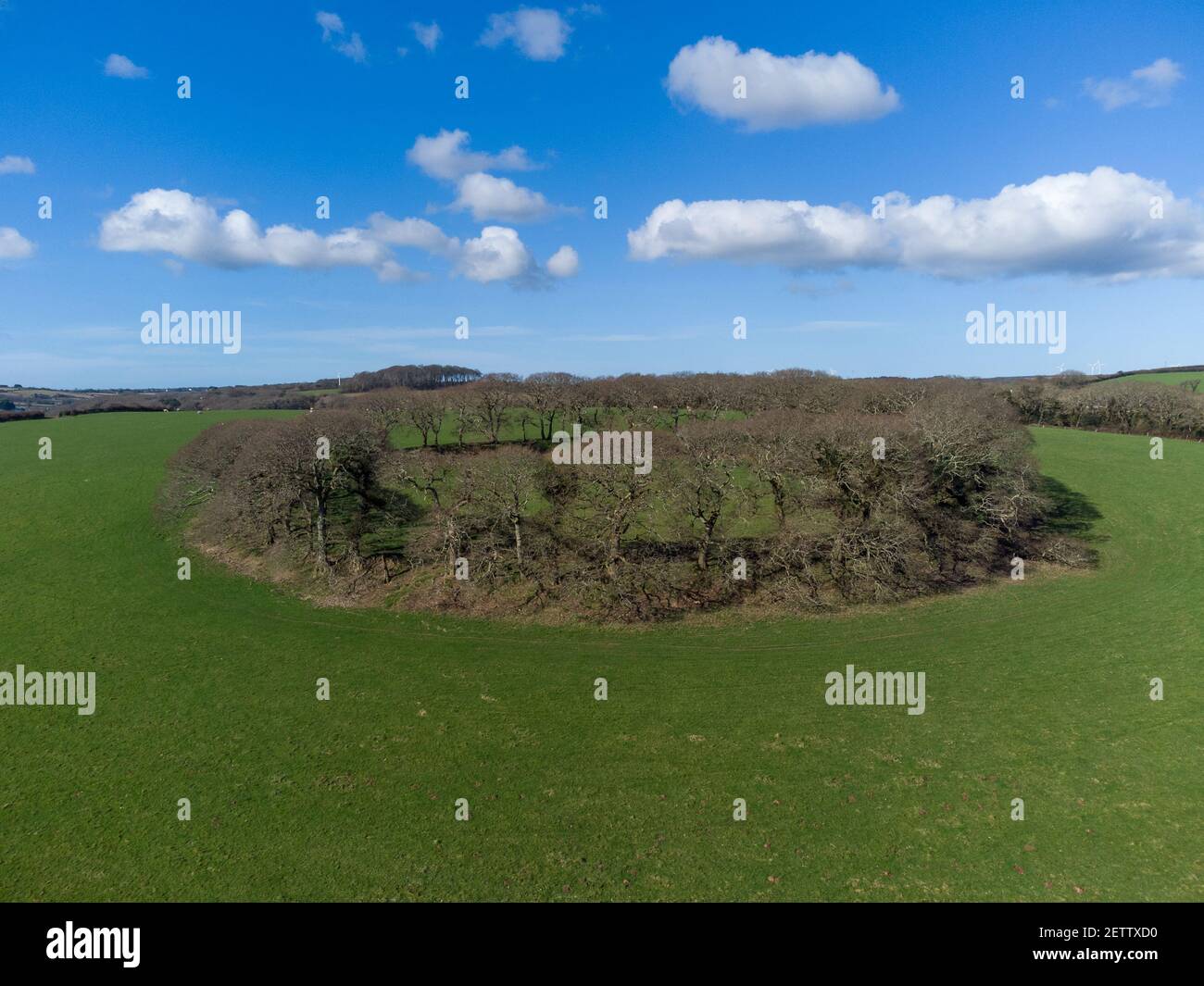 penventinnie round old Iron Age fort near truro cornwall england uk ...