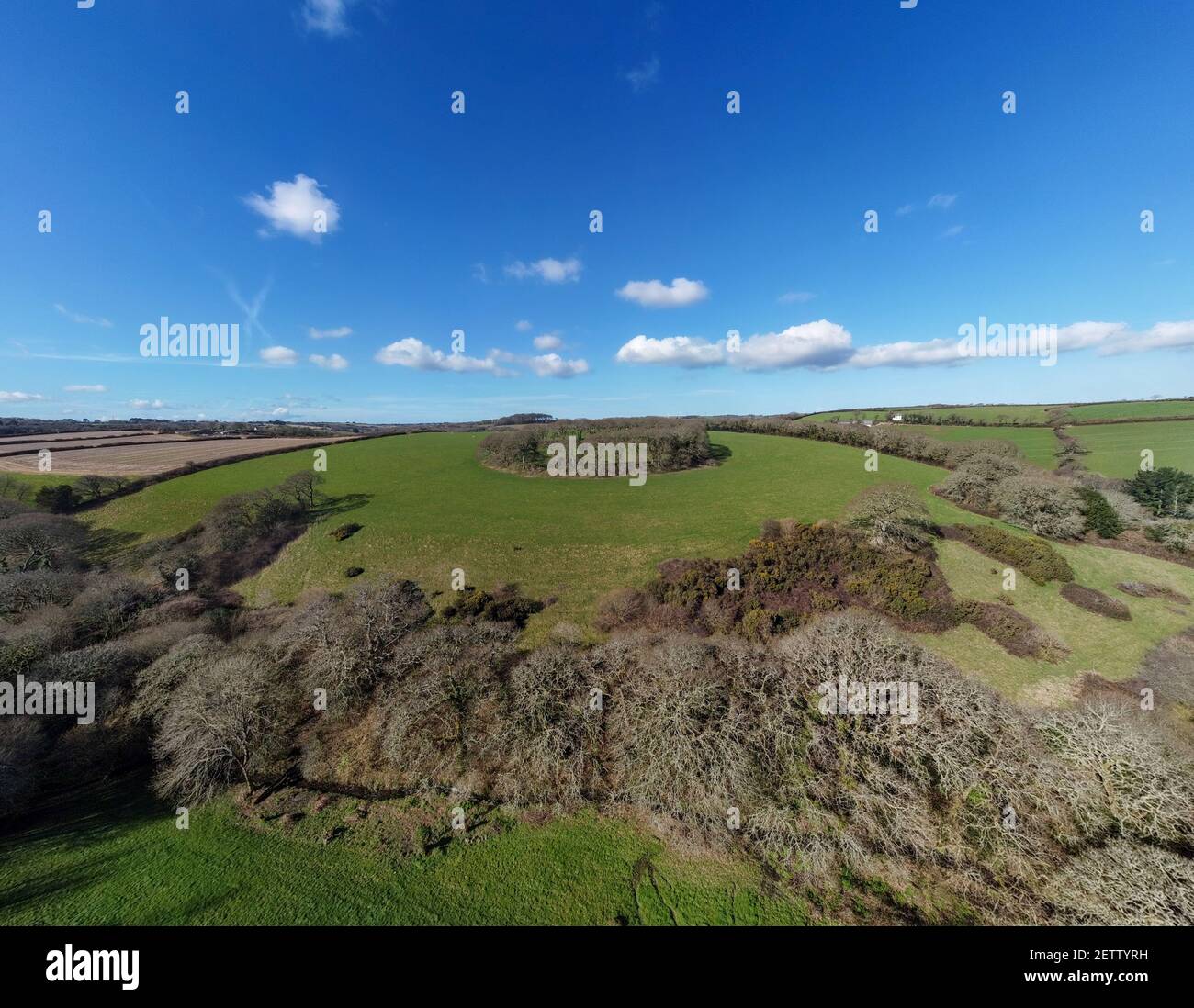 penventinnie round old Iron Age fort near truro cornwall england uk ...