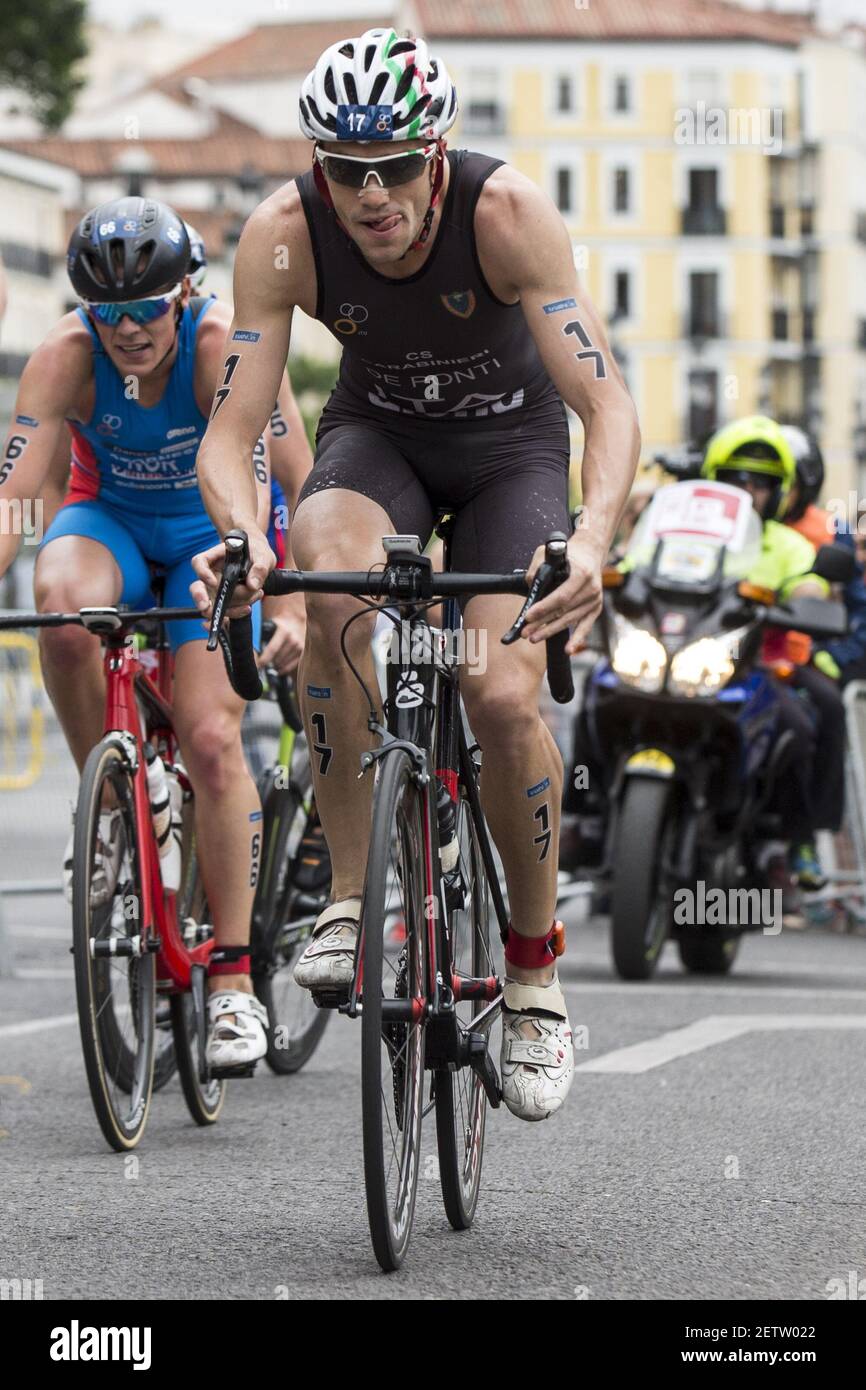 Massimo de Ponti of Italy during the 2017 Madrid ITU Triathlon World ...