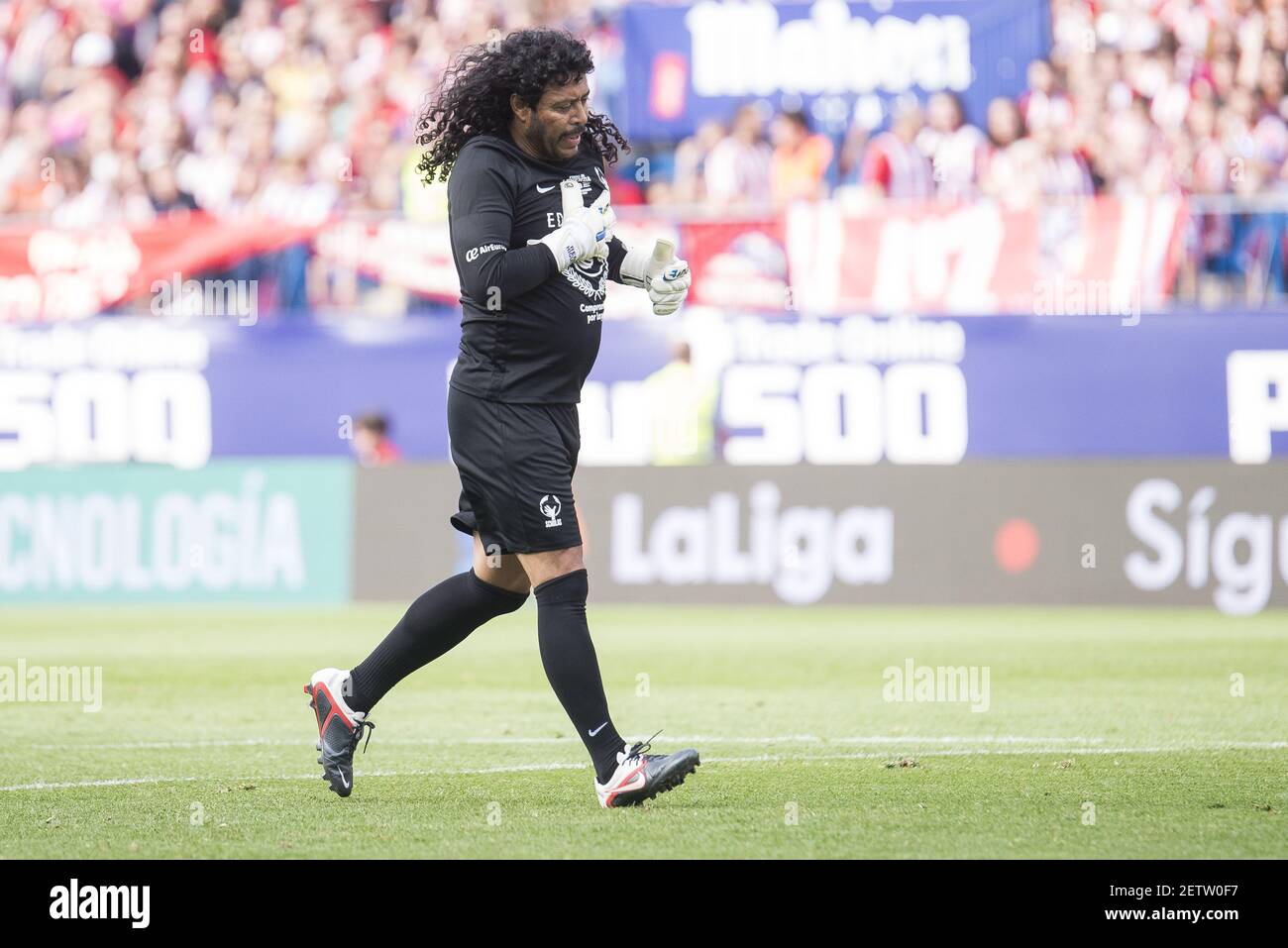 World Legend's Rene Higuita during friendly match to farewell to ...