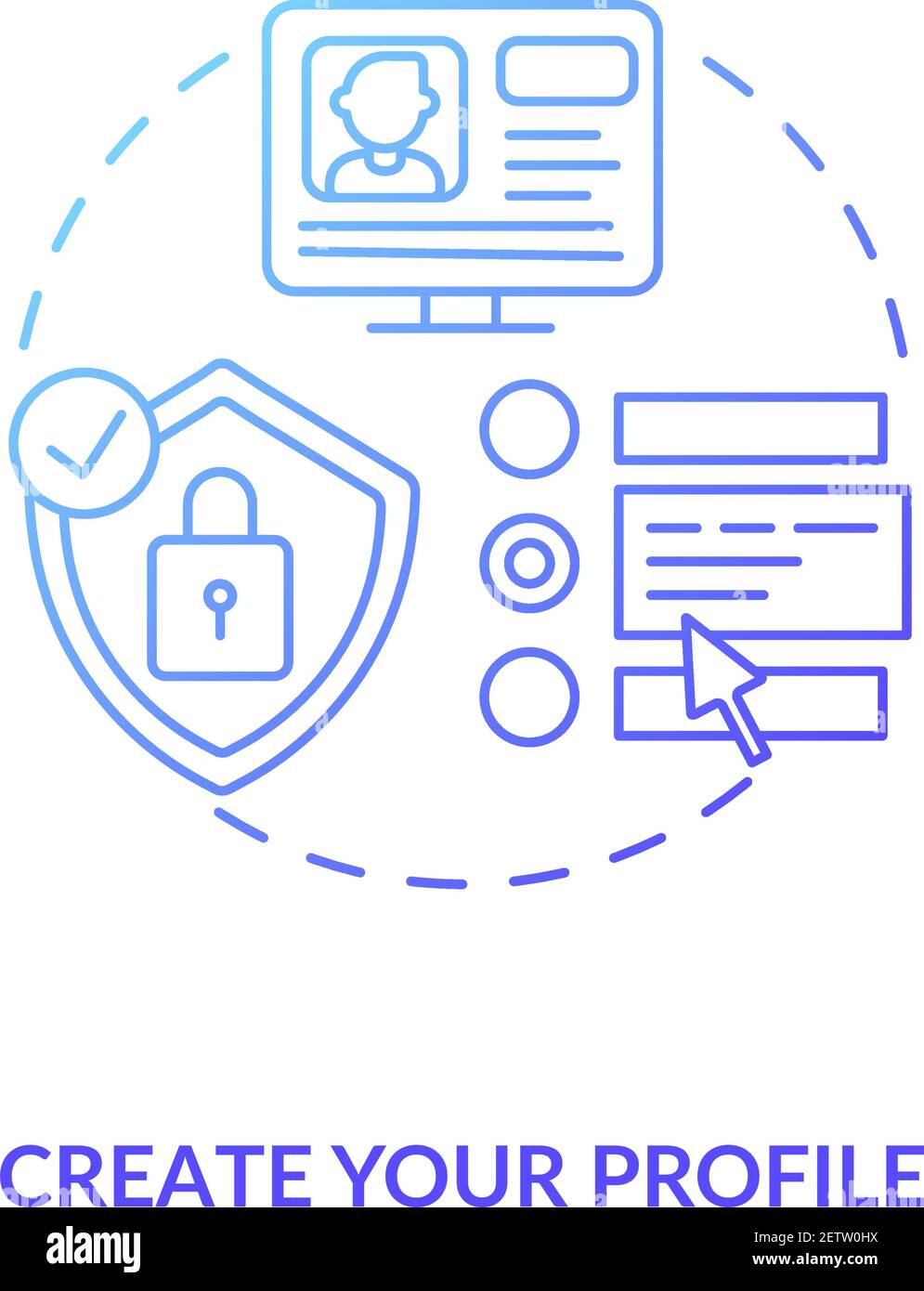 Create your own profile concept icon Stock Vector Image & Art - Alamy