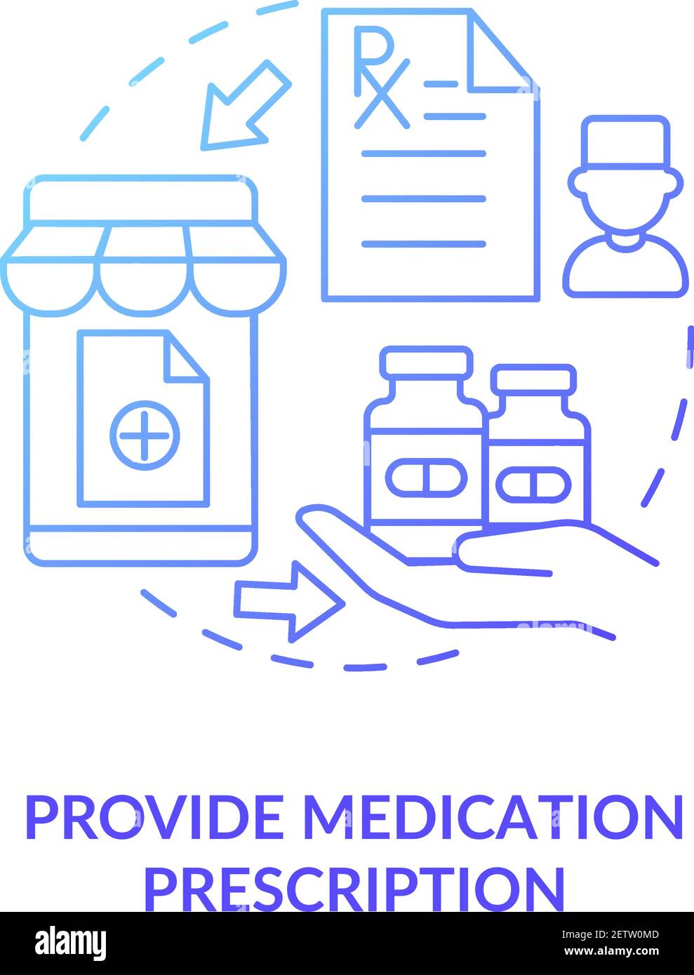Provide medication prescription concept icon Stock Vector Image & Art ...