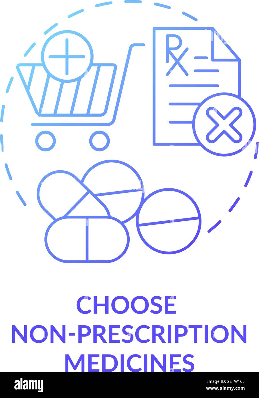 Choose non prescription medicines concept icon Stock Vector Image & Art ...