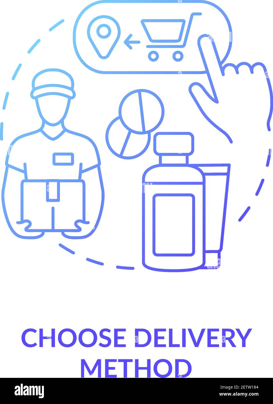 Choose delivery method concept icon Stock Vector Image & Art - Alamy