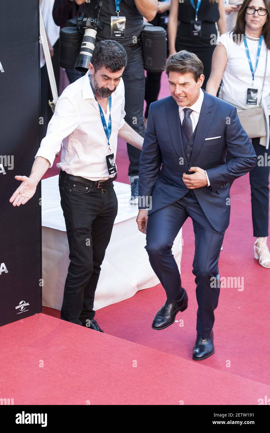 American actor Tom Cruise attends to premiere of 'La Momia' at Cines ...