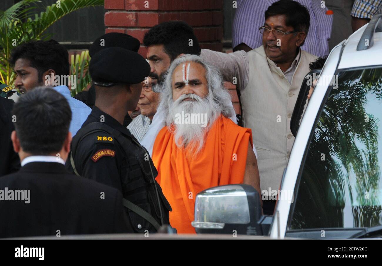 LUCKNOW, INDIA - MAY 30: Former BJP MP Ram Vilas Vedanti after getting bail in Ayodhya Ram ...