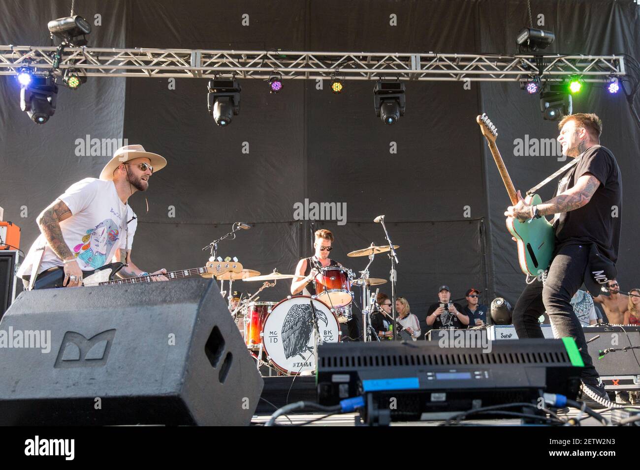Rich Meyer, Ryan Meyer and Johnny Stevens of Highly Suspect during the ... Rich Meyer, Ryan Meyer and Johnny Stevens of Highly Suspect during the ...