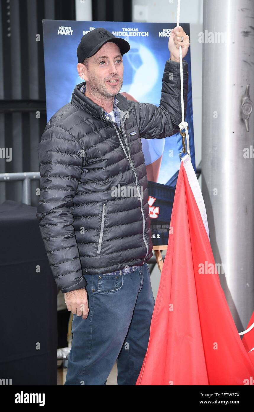 HOLLYWOOD, CA - MAY 31: Director David Soren takes part in a flag ...