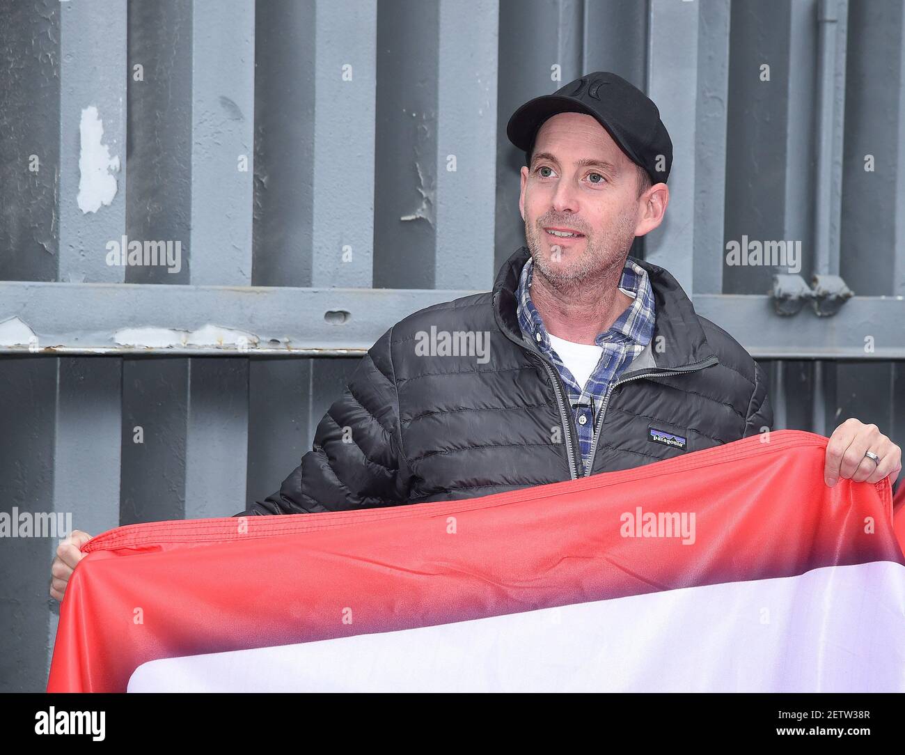 HOLLYWOOD, CA - MAY 31: Director David Soren takes part in a flag ...