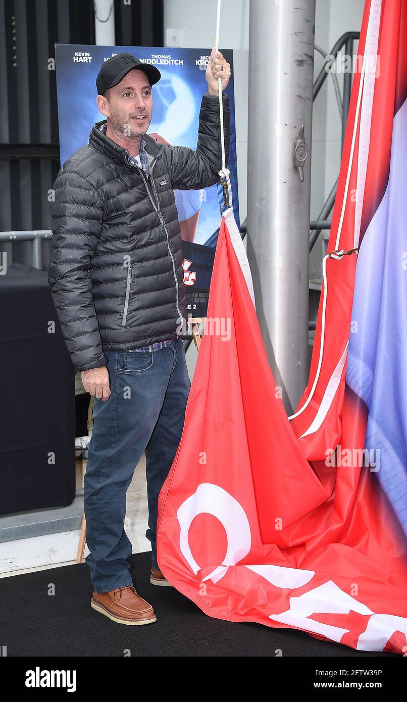 HOLLYWOOD, CA - MAY 31: Director David Soren takes part in a flag ...