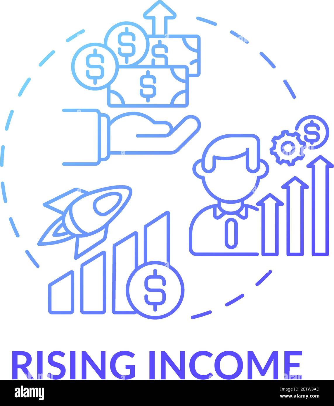 Rising income concept icon Stock Vector Image & Art - Alamy