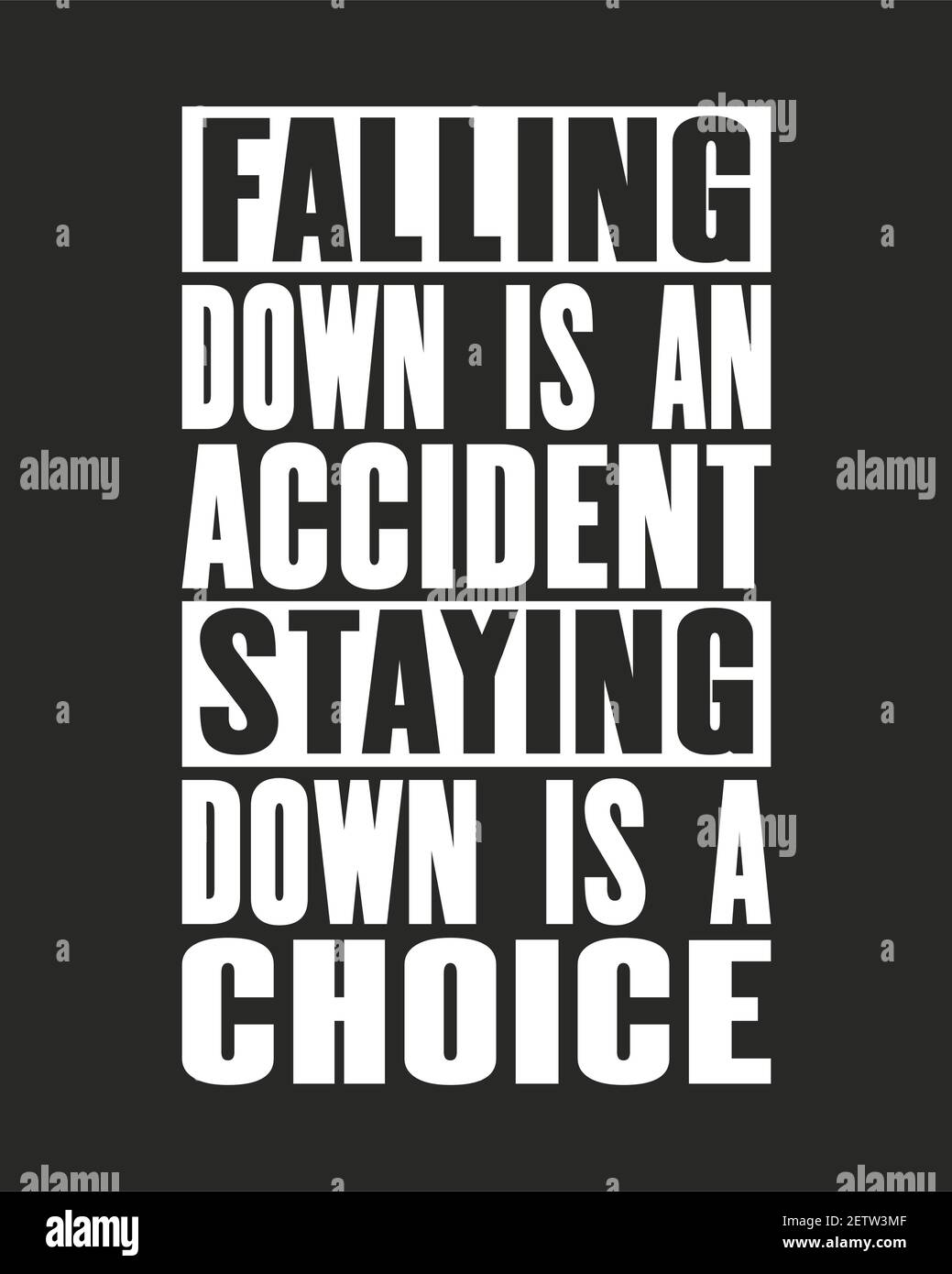 Inspiring motivation quote with text Falling Down Is an Accident ...