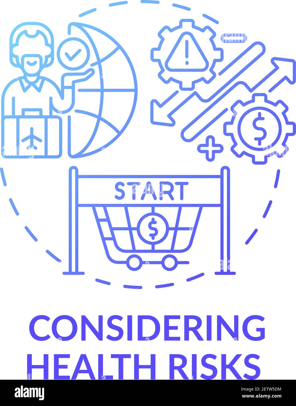 Considering health risks concept icon Stock Vector Image & Art - Alamy