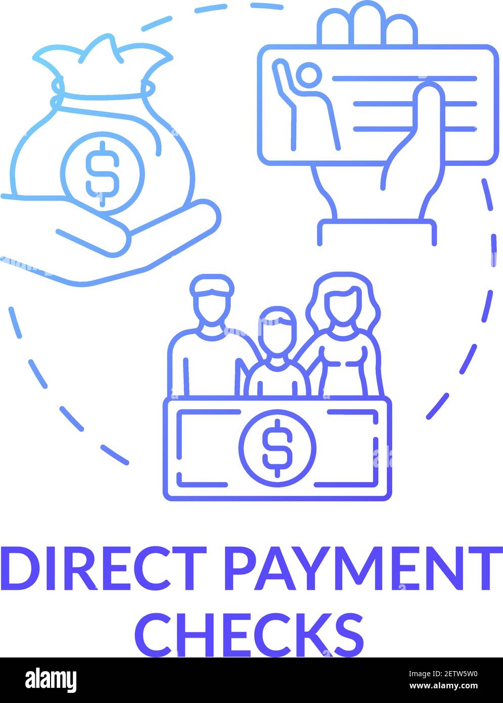 Direct payment checks concept icon Stock Vector Image & Art - Alamy