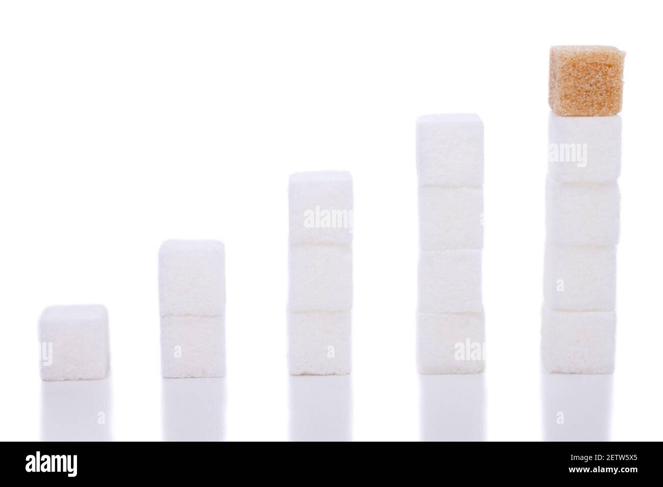 Too much sugar isolated on white Stock Photo - Alamy