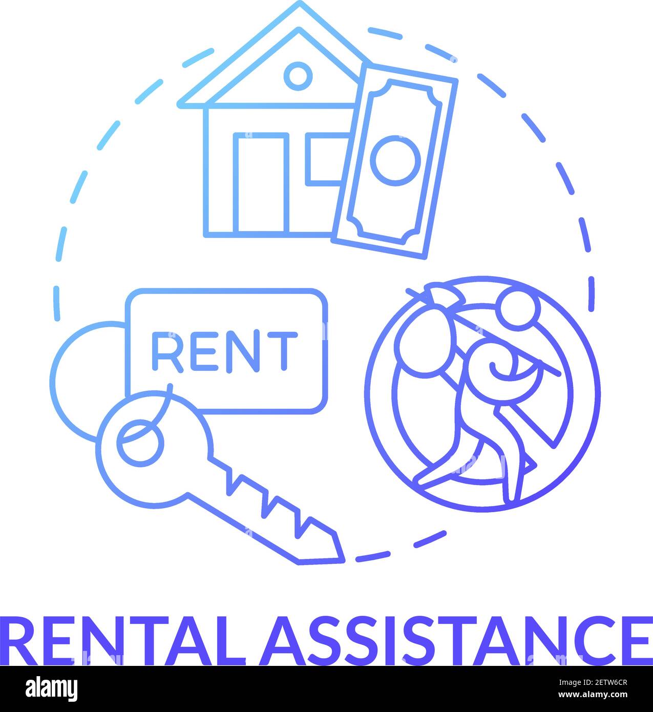 Rental assistance concept icon Stock Vector Image & Art - Alamy