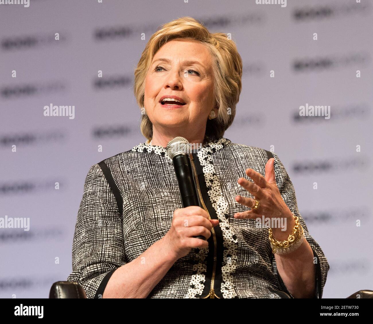 Hillary Clinton at the Book Expo at the Javits Convention Center in New ...