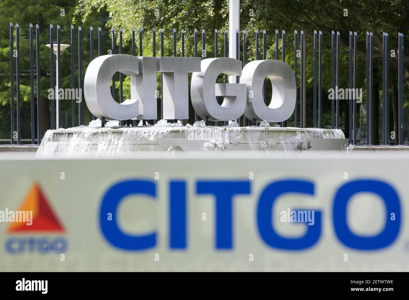 A logo sign outside of the headquarters of the Citgo Petroleum ...