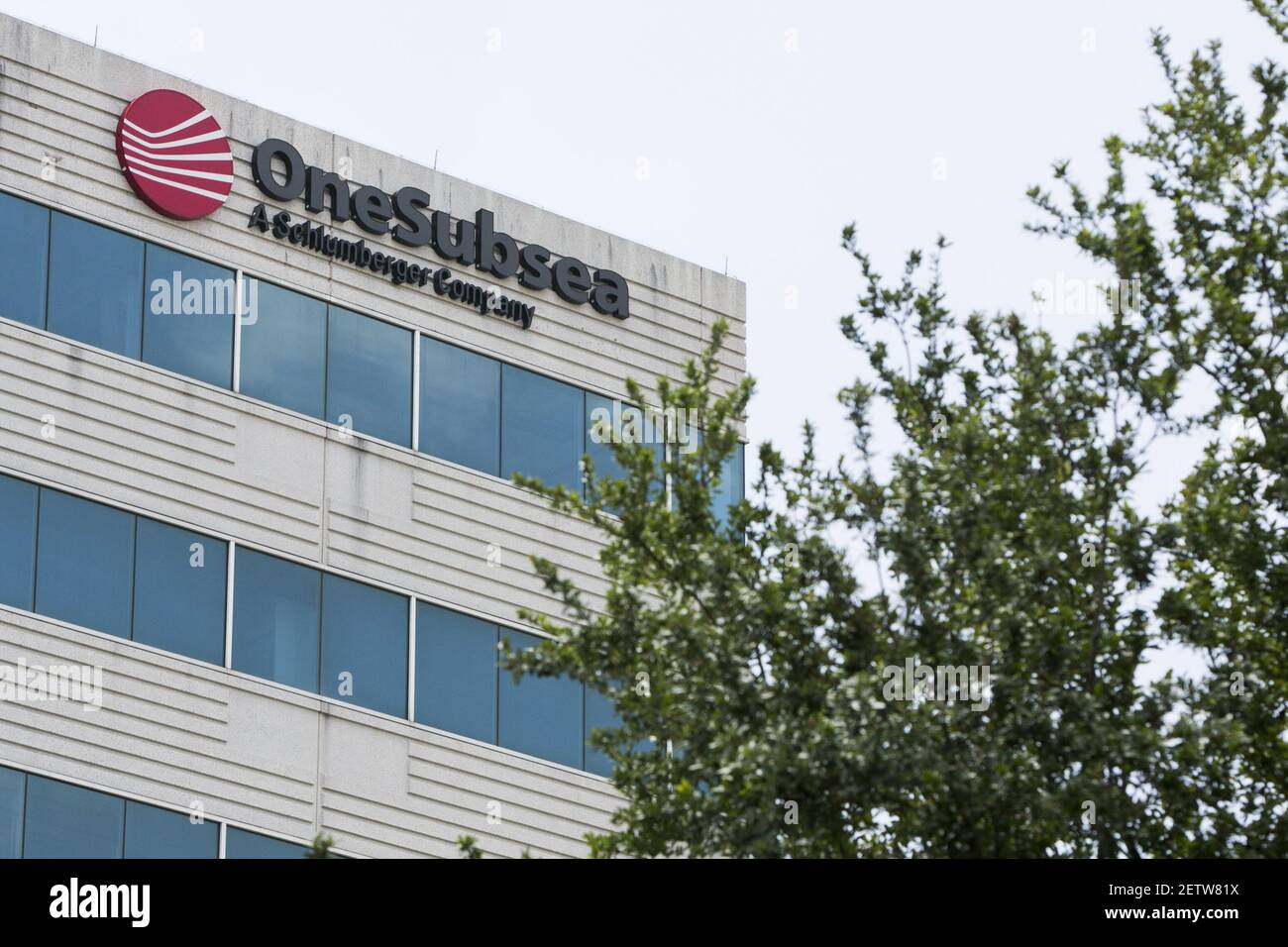 A logo sign outside of the headquarters of OneSubsea in Houston, Texas ...