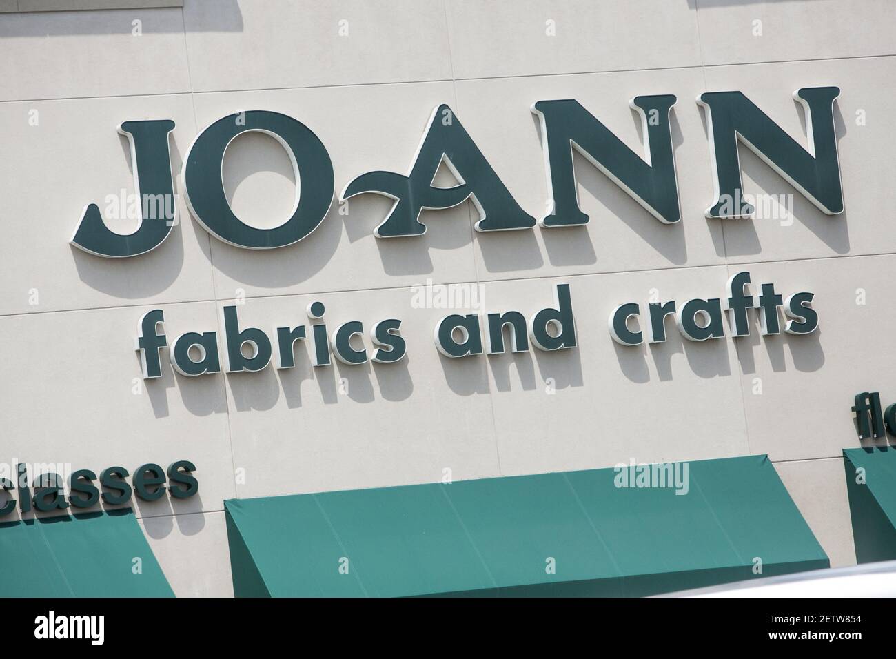 A logo sign outside of a Jo-Ann Stores, Inc., retail store in Houston ...