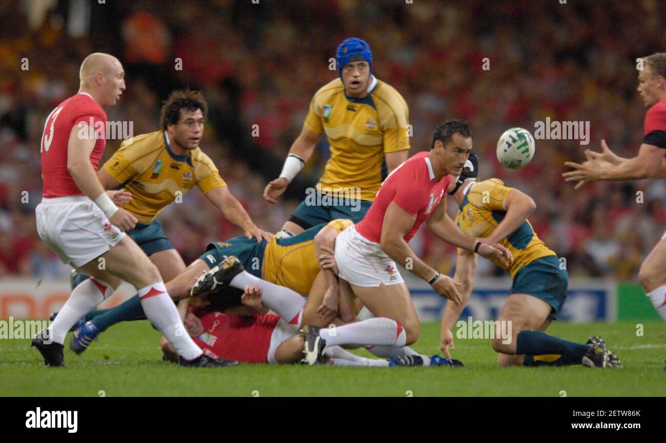RUGBY WORLD CUP 2007. WALES V AUSTRALIA AT THE MILLENNIUM STADIUM ...