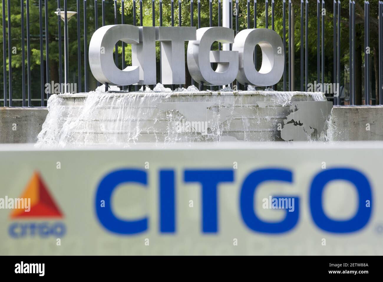 A logo sign outside of the headquarters of the Citgo Petroleum ...