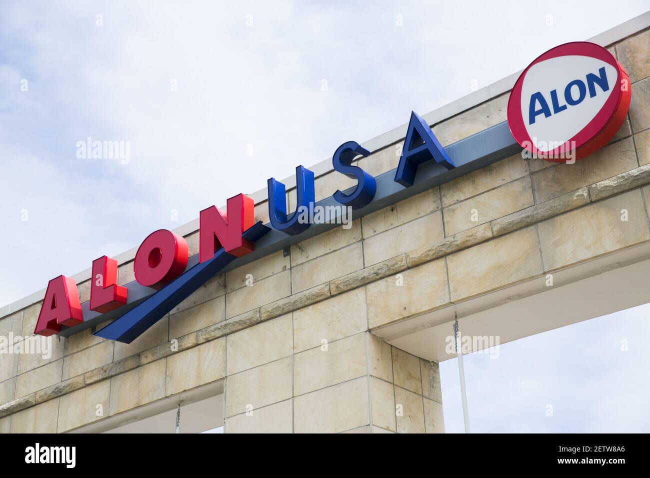 A logo sign outside of the headquarters of ALON USA Energy, Inc., in ...