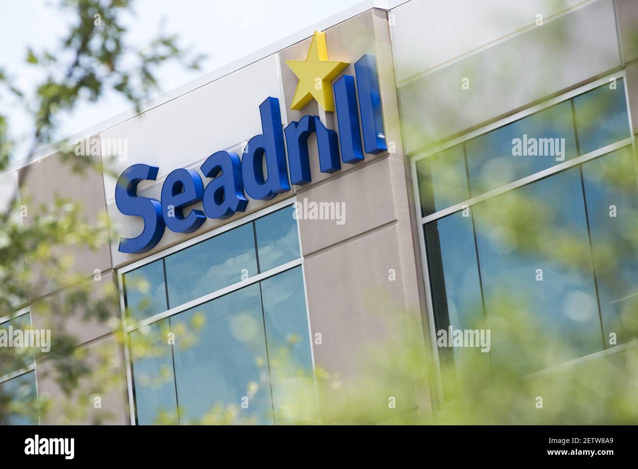 A logo sign outside of a facility occupied by Seadrill in Houston ...