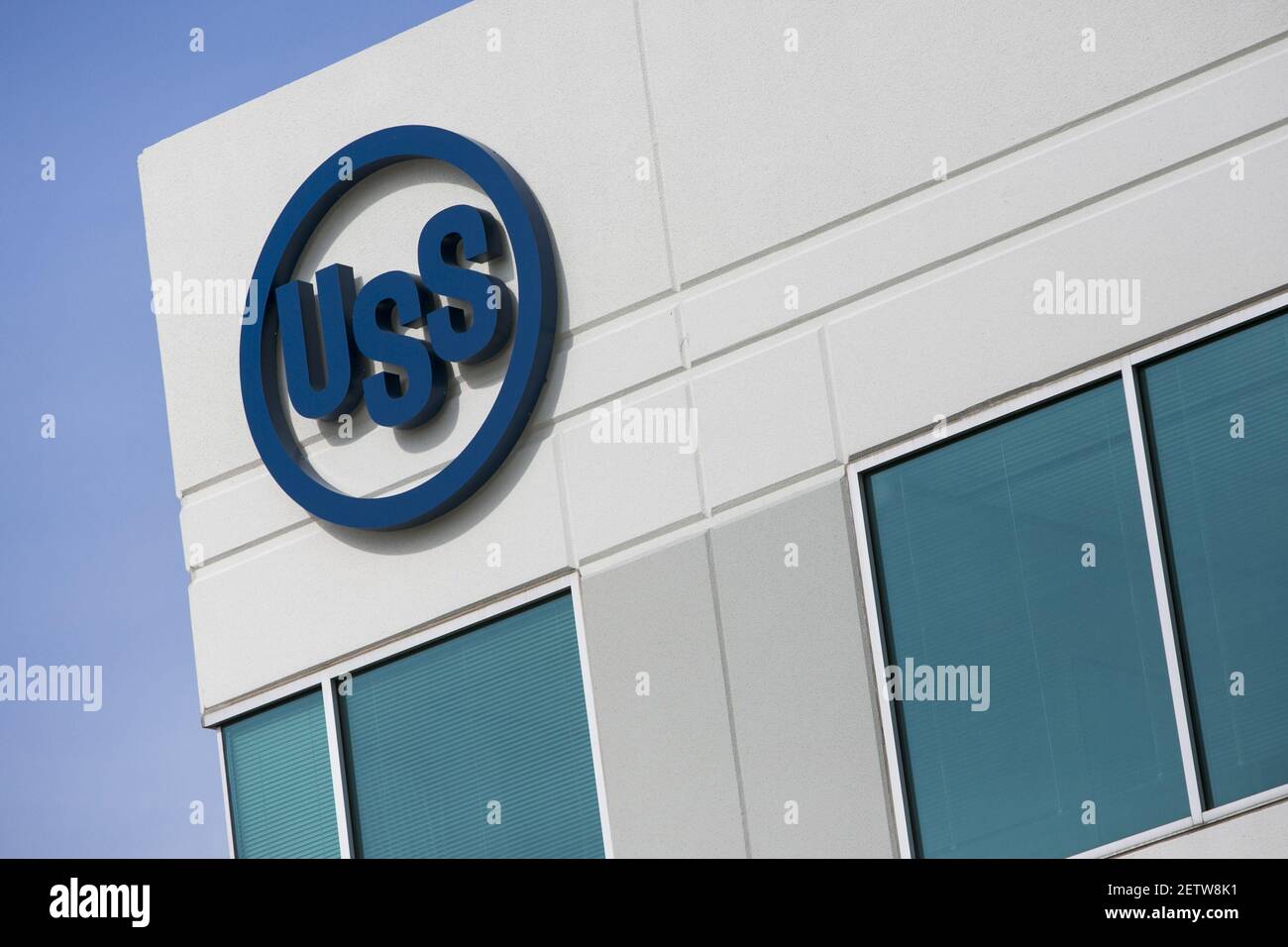 A logo sign outside of a facility occupied by the United States Steel ...