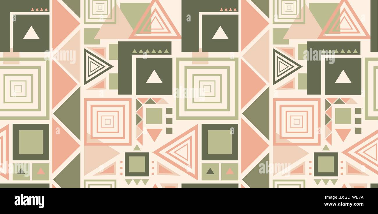 Abstract geometric pattern. Seamless background in calm colors. Trendy ...