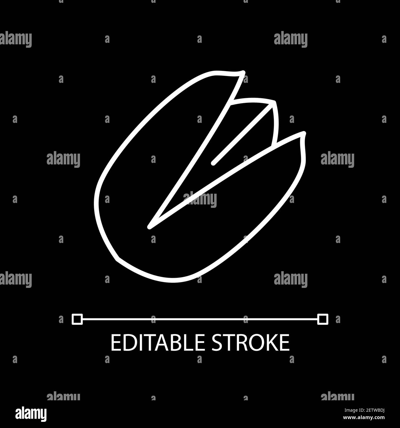 Pistachio white linear icon hi-res stock photography and images - Alamy