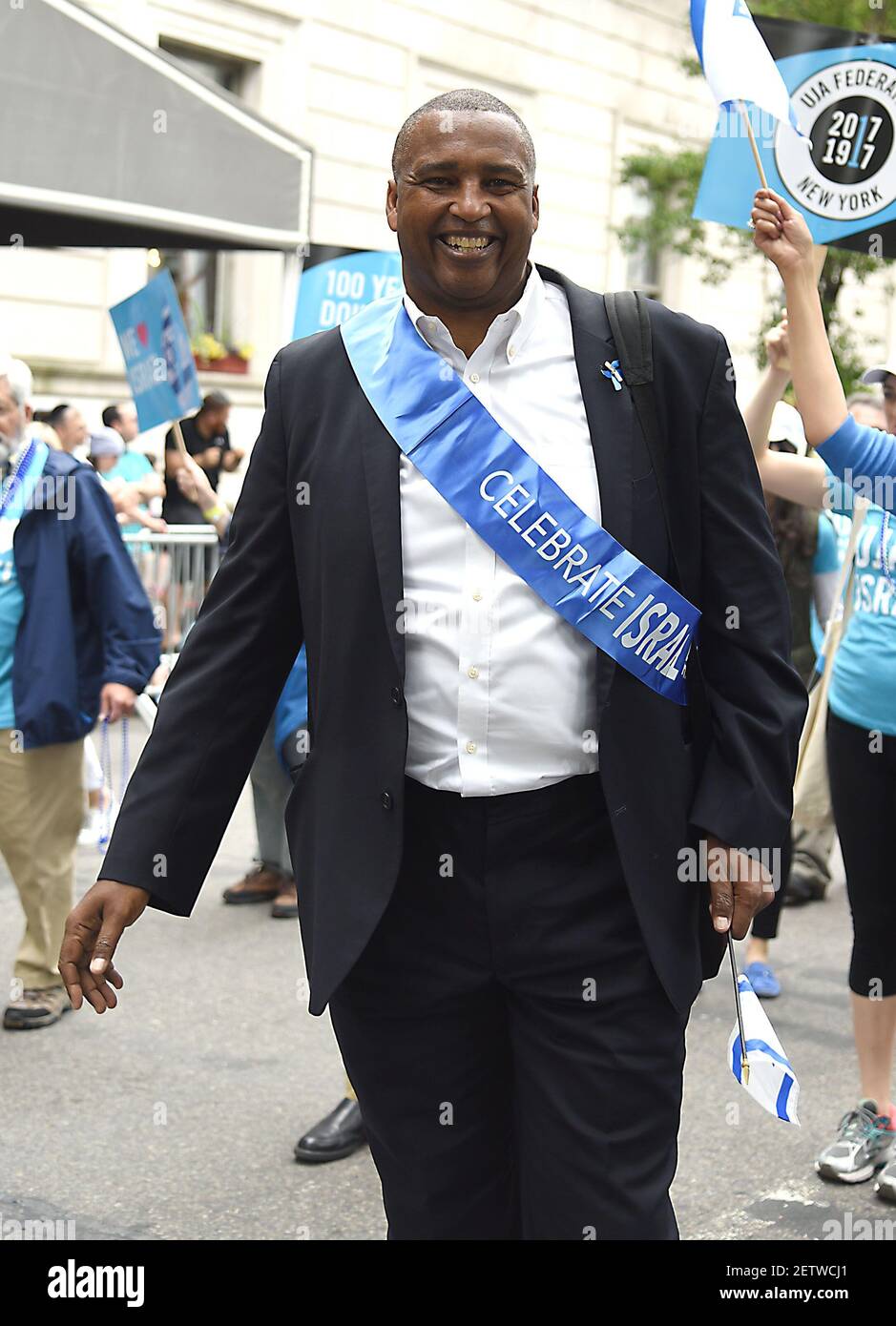 Michael Faulkner attends the 53rd Annual Israel Parade on June 4, 2017 ...