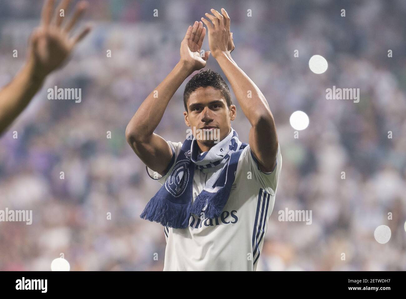 Real Madrid Raphael Varane during the celebration of the 13th UEFA ...