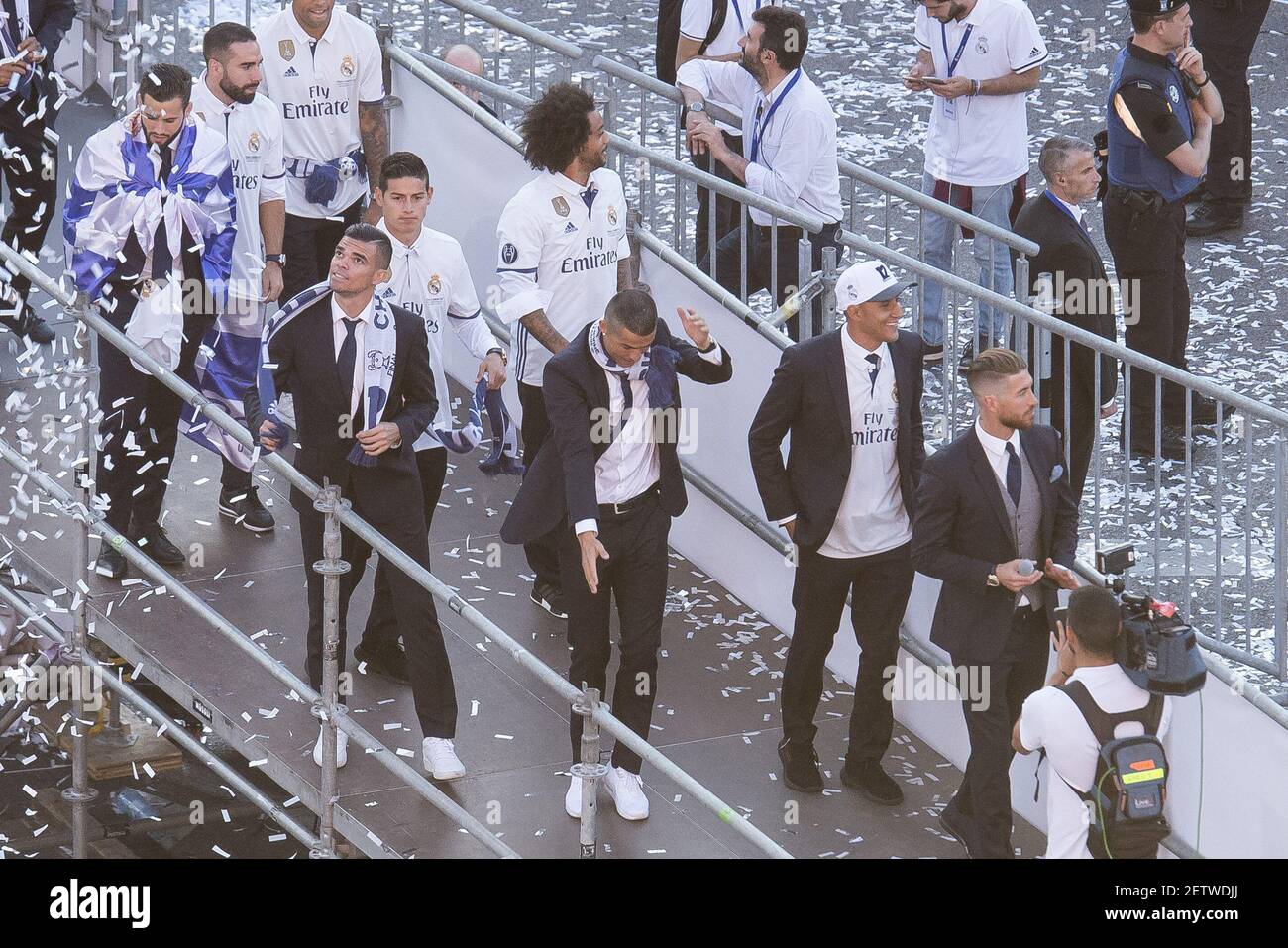 Real Madrid Cristiano Ronaldo dancing during the celebration of the ...
