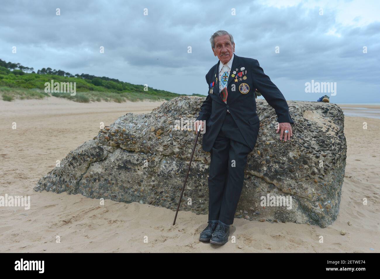 A portrait of Charles Norman Shay (age 92), a Native American, a ...