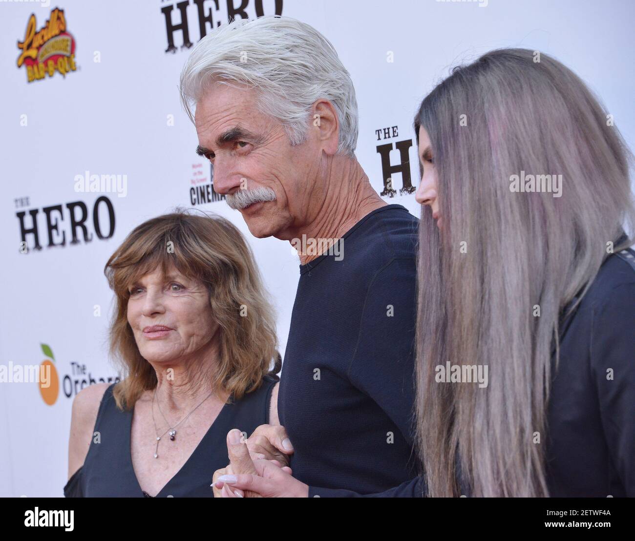 (L-R) Katharine Ross, Sam Elliott and Cleo Elliot arrives at "The Hero ...