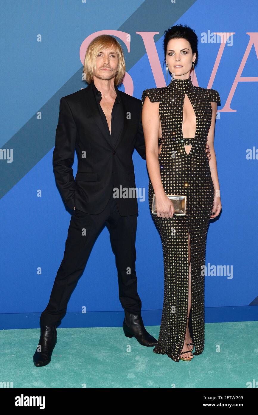 Marc Bouwer and Jaimie Alexander attend the 2017 CFDA Awards held at ...