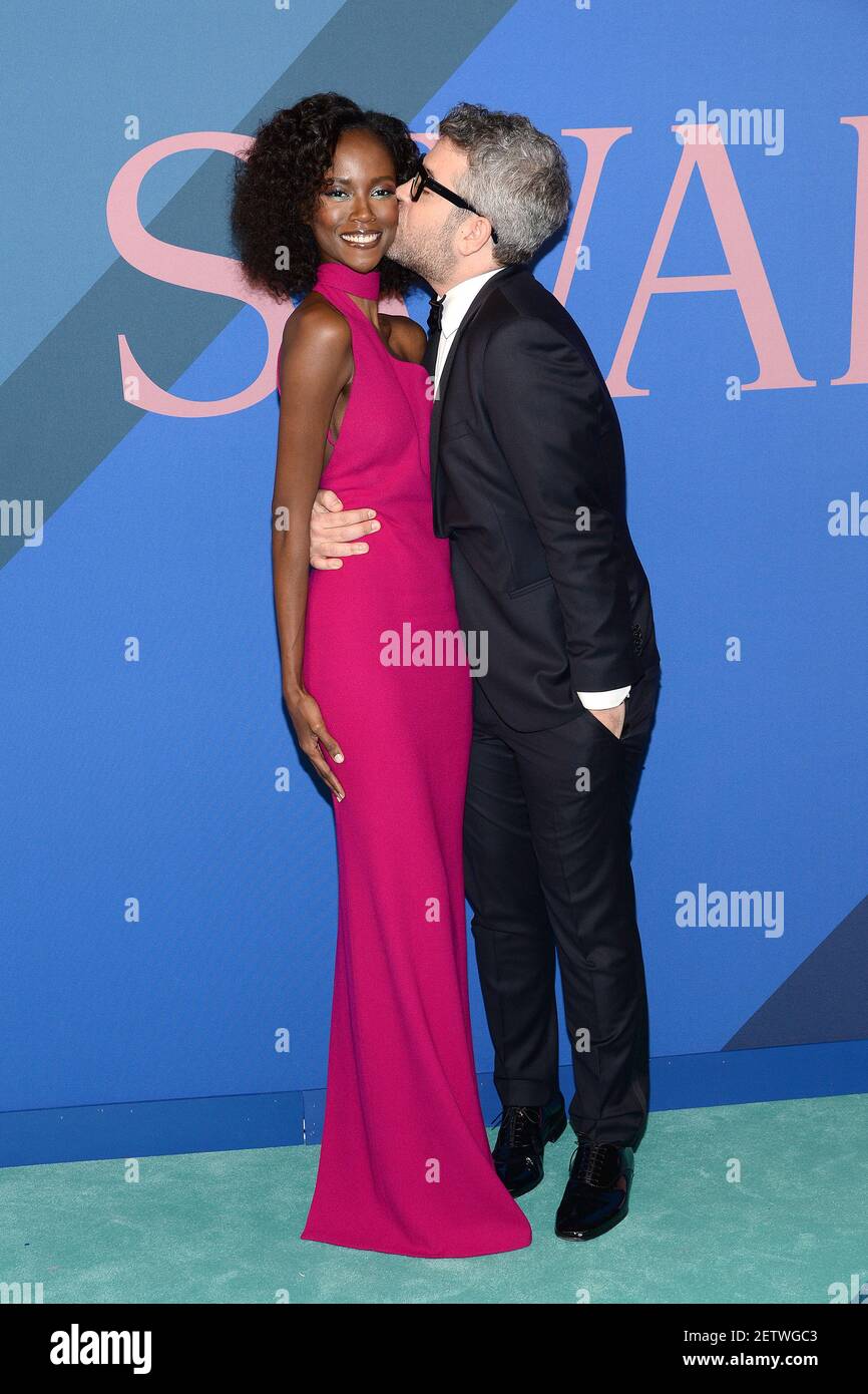 Riley Montana and Brendan Maxwell attend the 2017 CFDA Awards held at ...