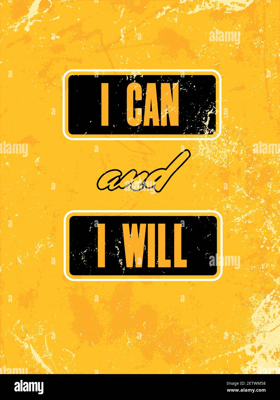 Inspiring motivation quote with text I Can and I Will. Vector ...