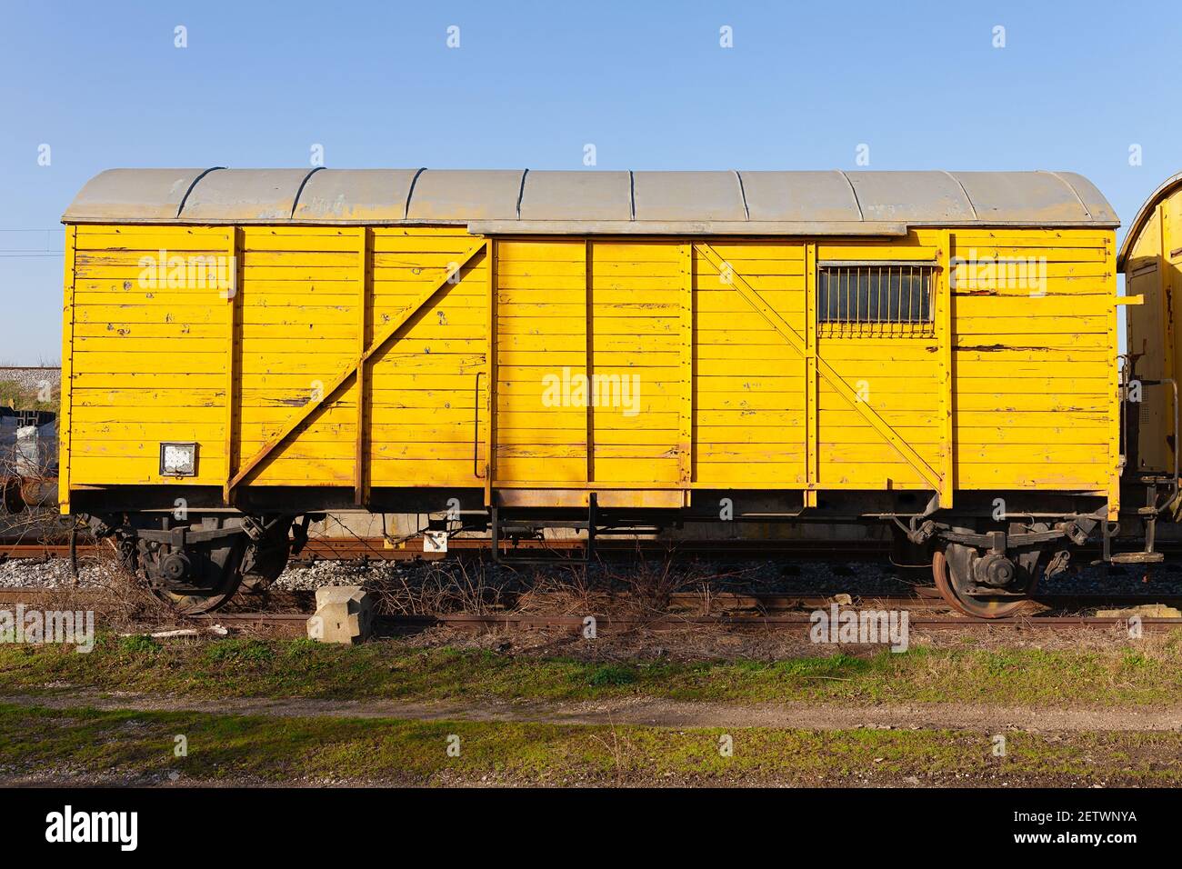 Old railway freight wagon hi-res stock photography and images - Alamy