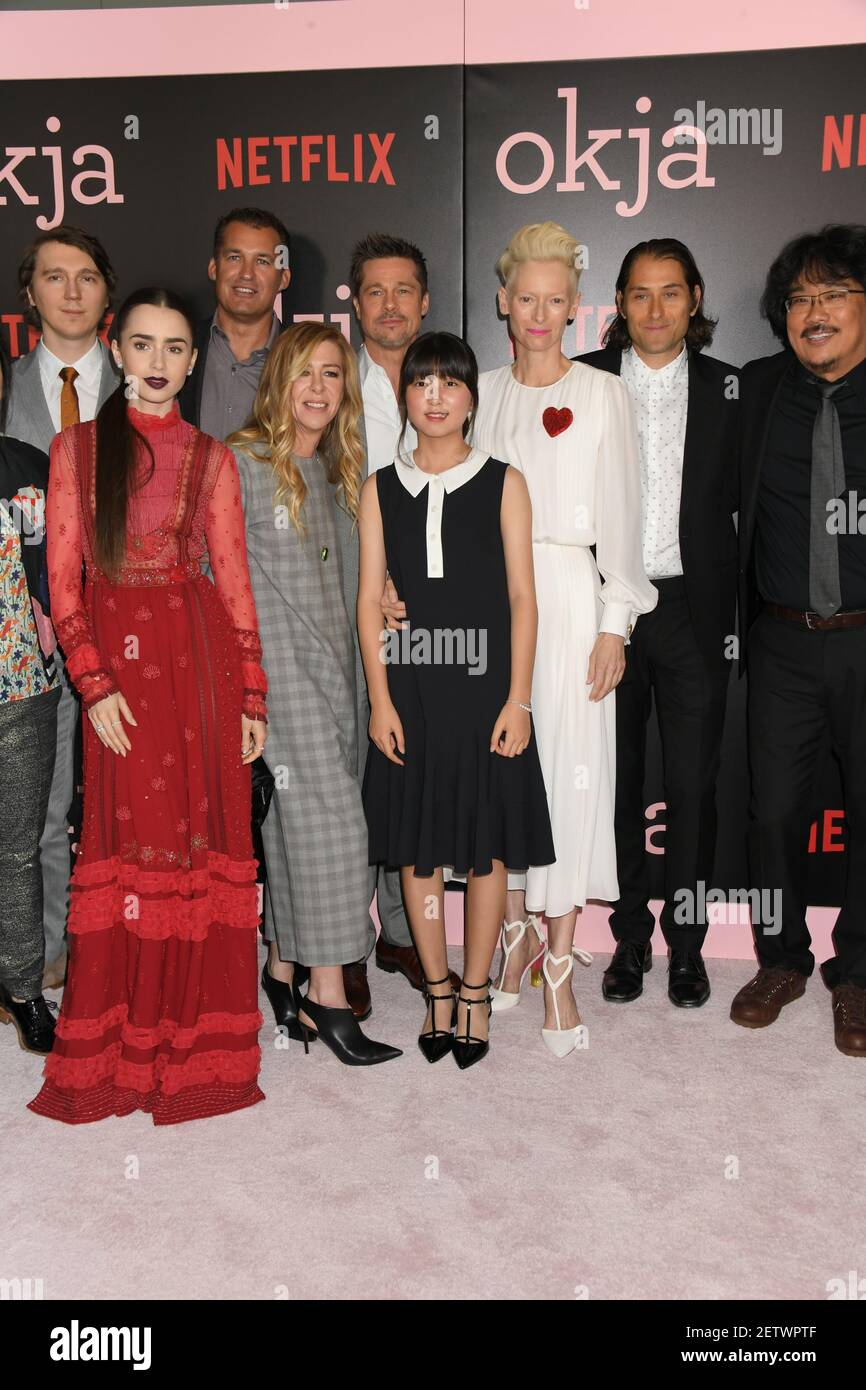 L-R: Lily Collins, Tara Subkoff, Erik Jan de Boer, Brad Pitt, Tilda ...